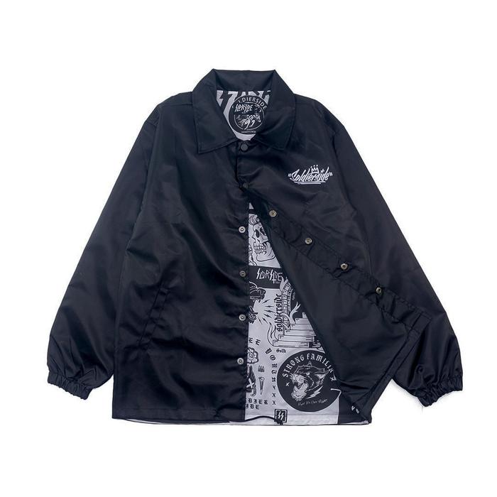 Jual Jacket Windbreaker SOLDIERSIDE / Coach Jacket Hitam "Street King ...