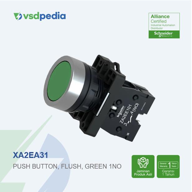 Jual Schneider Electric Harmony XA2 PushButton Flush 22mm 1NO Hijau ...