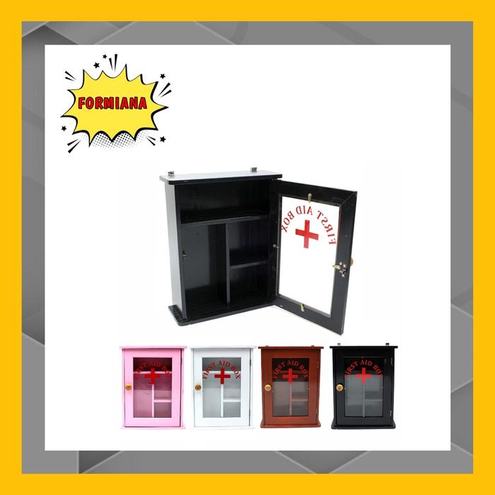 Jual FM - Kotak Obat P3K bahan Kayu Kotak Obat Besar Tempel dinding ...