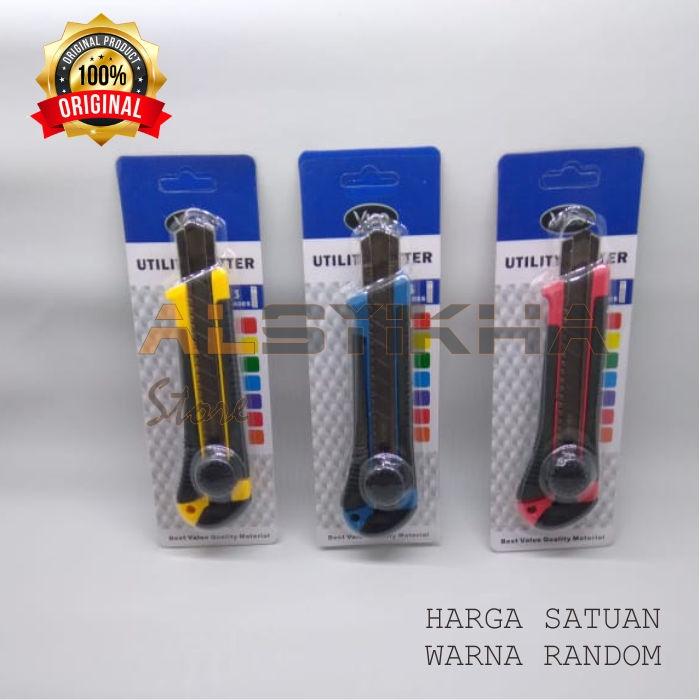 Jual Pisau Cutter Besar /Cutter Besar Utility Knife Bonus Refill Isi ...