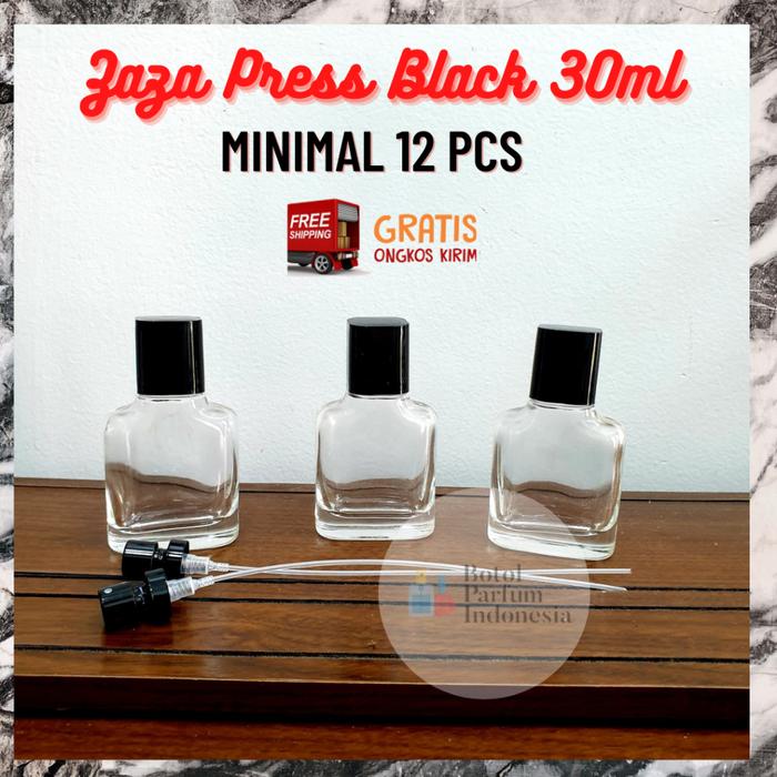 Jual BOTOL PARFUM ZAZA PRESS BLACK 30ML PRESS - BOTOL PARFUM KOSONG 30ML - Kota Surabaya - Botol ...