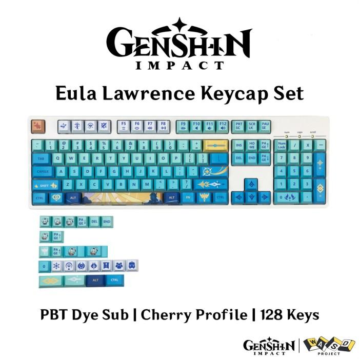 Jual Genshin Impact Eula Keycaps| Pbt Dye Sub | Cherry Profile | 128 ...