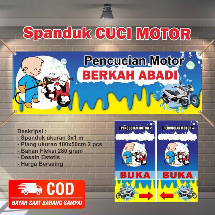 Jual Spanduk Banner MMT Invitation Backdrop cuci motor dan mobil ...