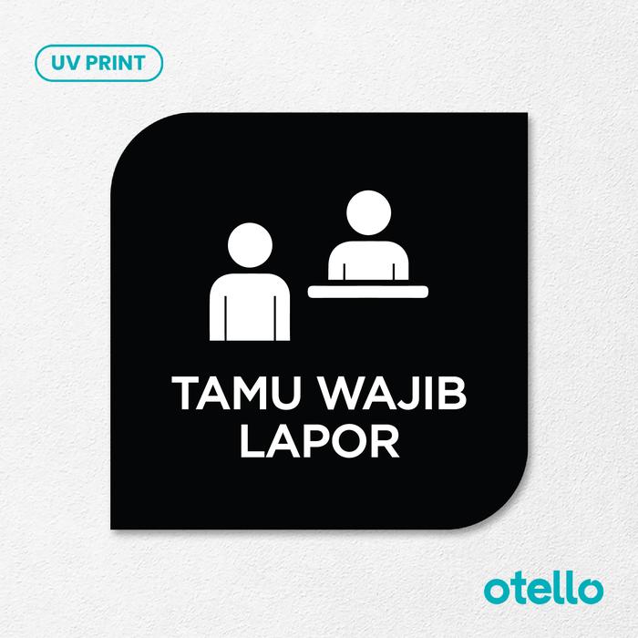 Jual Tamu Wajib Lapor Signage Board Akrilik Tempel Dinding Papan ...