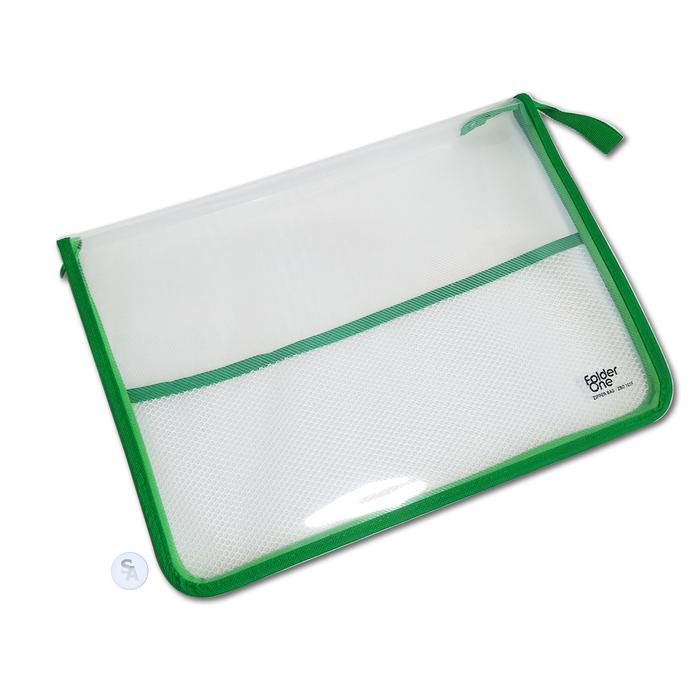 Jual FOLDER ONE - Zipper Bag File Folder Ukuran Folio - Pcs - Hijau ...