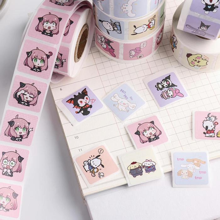 Jual 500 Pcs Sanrio Kartun Sticker Tape Kuromi Pacha Dog Ania Anime ...