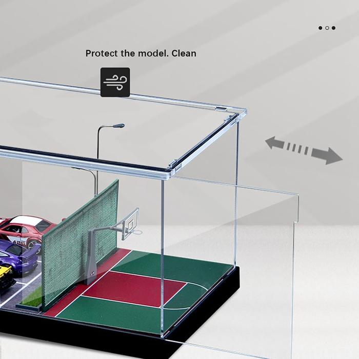 Jual 1:64 Model mobil lapangan basket tempat parkir tampilan tema kotak ...