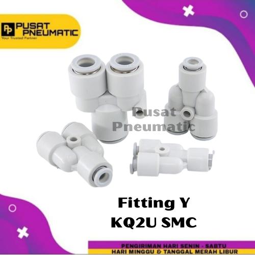 Jual KQ2U 08-00 Fitting Y Slip Lock Selang 8mm x 8mm x 8mm SMC ...