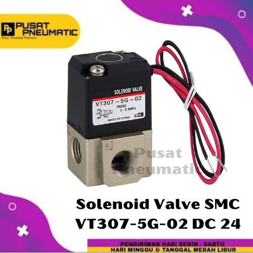 Jual Solenoid Valve SMC VT307-5G-02 Selenoid Valve VT 307 5G 02 DC 24 - Jakarta Barat - Pusat ...
