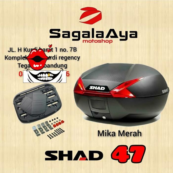 Jual Box Motor Shad 47 SH47 original Terbaru SH 47 cover carbon cocok ...