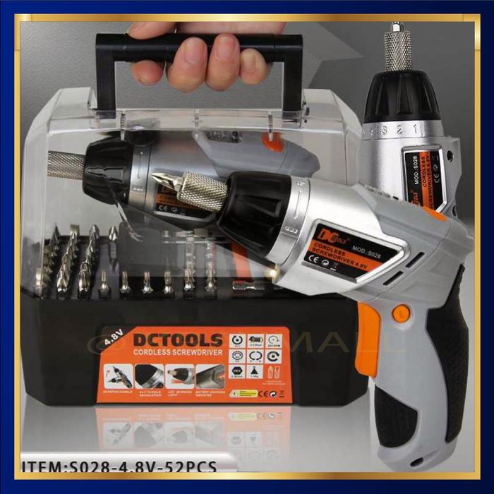 Jual Obeng Listrik Cordless Screwdriver 4.8V 52 in 1 - S028 - Jakarta Timur - Luwes Jaya Batik ...