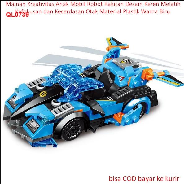 Jual Mainan Kreativitas Anak Mobil Robot Rakitan Desain Keren Melatih ...