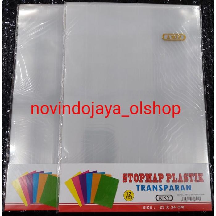 Jual MAP PLASTIK L TRANSPARAN KIKY /STOP MAP PLASTIK / MAP DOKUMEN ...