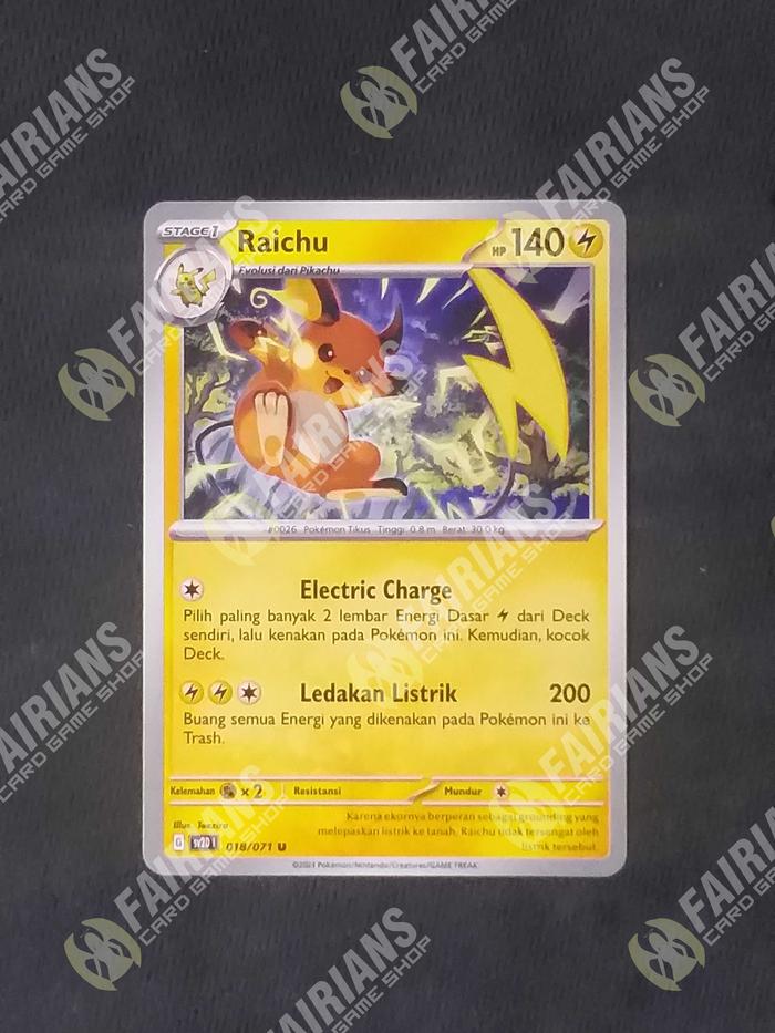 Jual Pokemon TCG Indonesia SV2D 018/071 Raichu U - Kota Semarang - Fairians Valhalla | Tokopedia