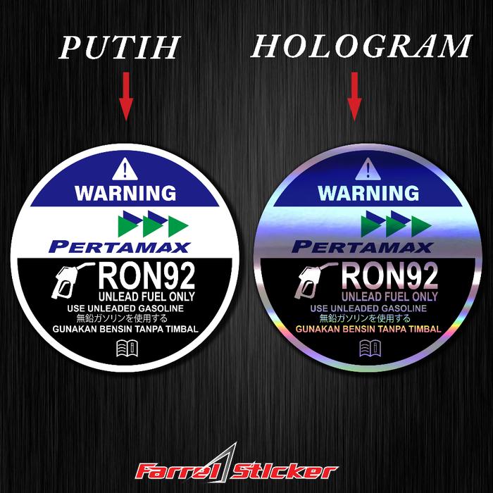 Jual STIKER WARNING PERTAMAX SHELL STICKER TUTUP BENSIN MOTOR MOBIL ...