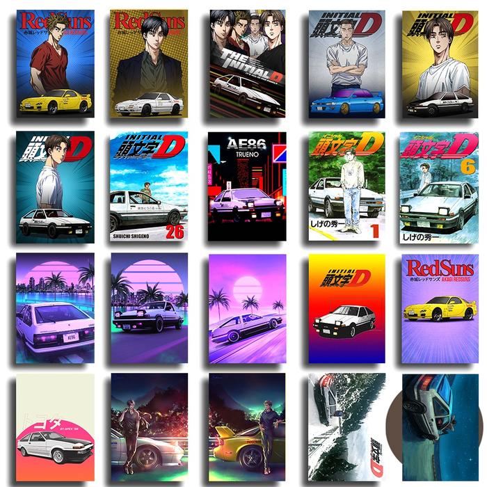Jual Initial D Poster Anime Initial Drift Car AE86 TAKUMI Painting Wall ...