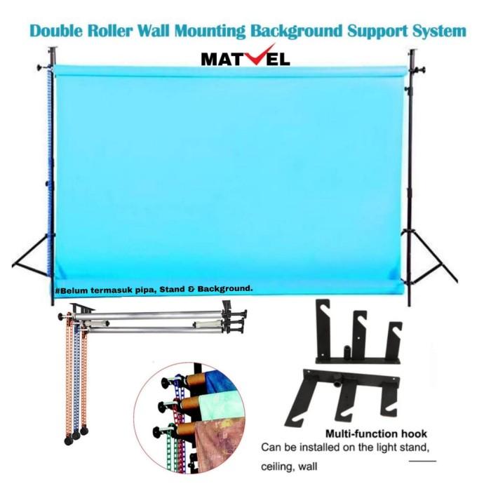 Jual Expander 3 set Background Bar Manual Stand kain Layar Roller ...