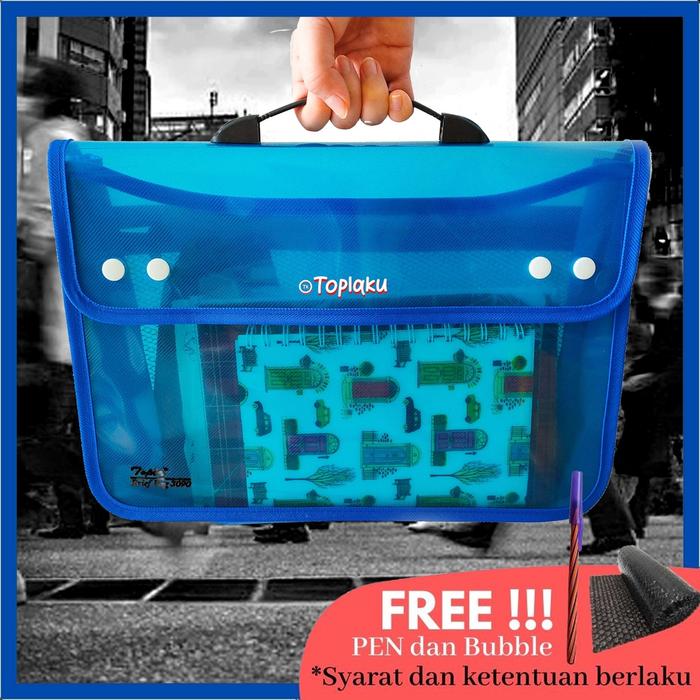 Jual Topla Zipper School Bag Plastik Kancing 4 Map Tas Dokumen Jaring - Jakarta Timur - Musya ...