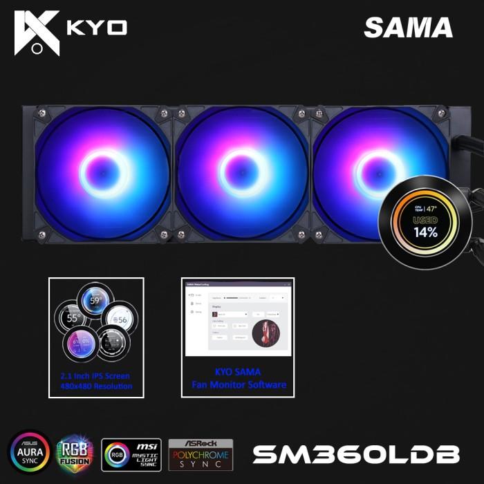 Jual KYO SAMA SM360LDB ARGB AIO Liquid Cooling LCD DISPLAY GARANSI ...