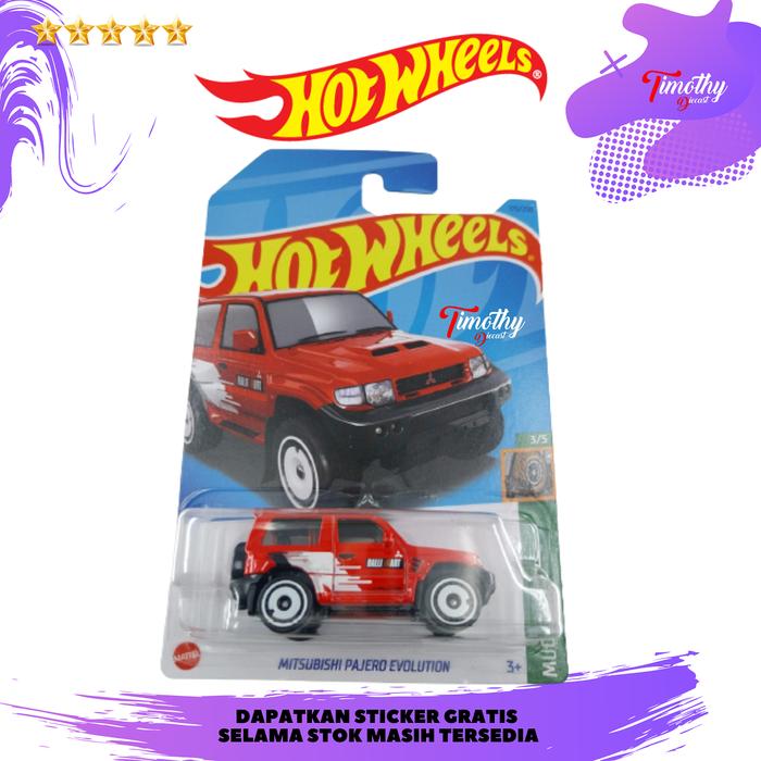 Jual Hot Wheels Mitsubishi Pajero Evolution Merah Mud Studs Ralli Art ...