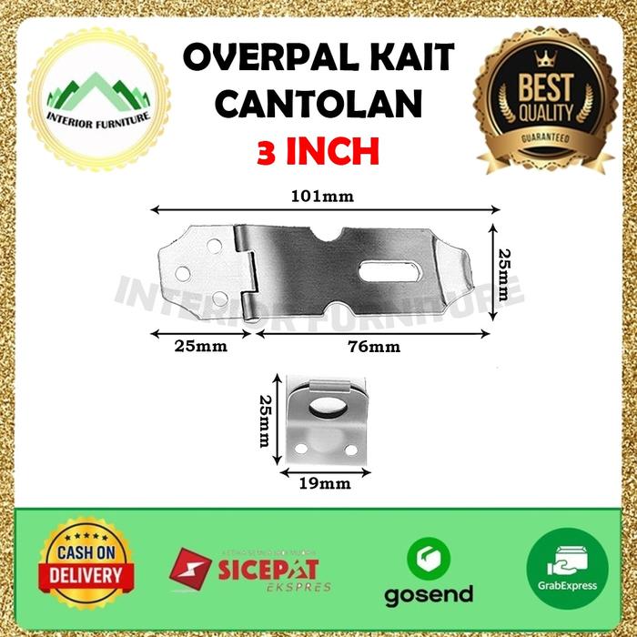 Jual Cantolan Slot Gembok Overpal Putih 2/2.5/3/4/5 Inch Overval - 3 ...