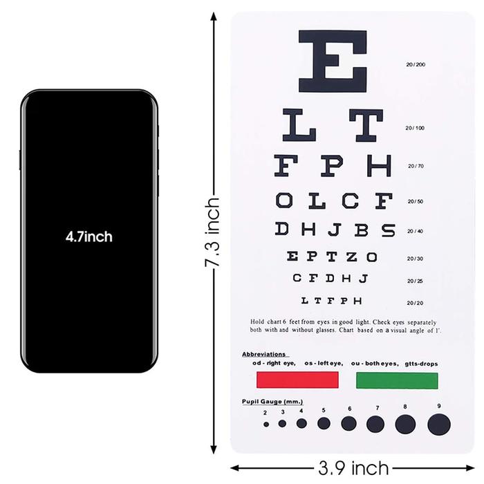 Jual 1 Buah PVC Standard Eye Chart Visual Testing Chart untuk Rumah ...