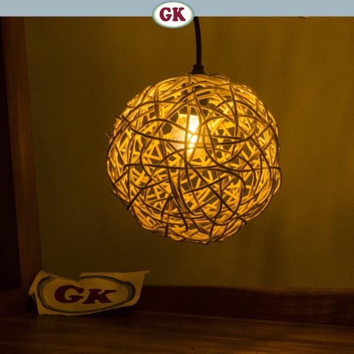 Jual D20 lampu hias rotan bola/lampu dekorasi /lampu lampion rotan ...
