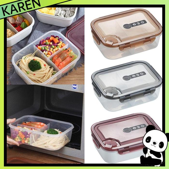 Jual Karen Kotak Makan Portable Persegi Panjang Grid Untuk Siswa ...