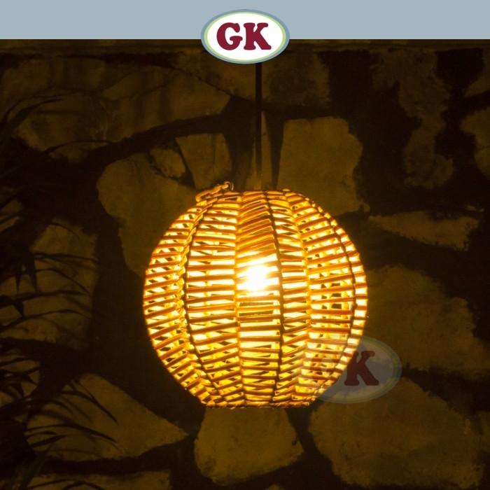 Jual (PO) Kap lampu cafe rotan gantung bukan lampu bambu RF202 - Kab ...