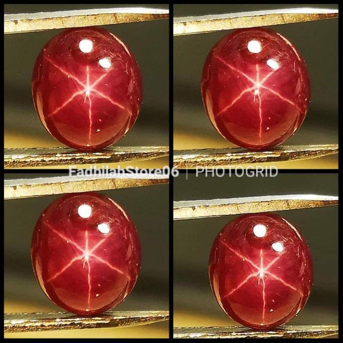 Jual [COD] NATURAL RED STAR RUBY OVAL CRYSTAL LOS TONE - Jakarta Timur ...