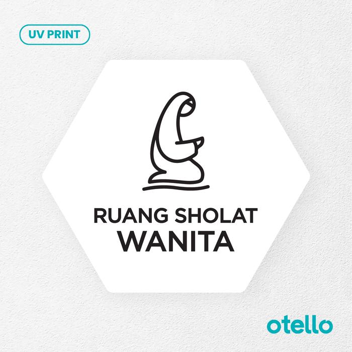 Jual Ruang Sholat Wanita Signage Board Akrilik Tempel Dinding Papan ...