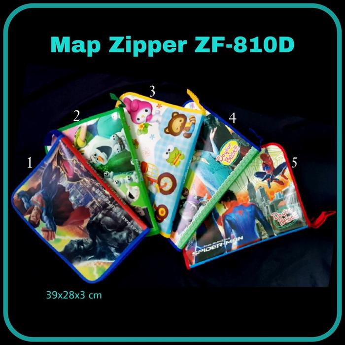 Jual SOS Map Zipper Fancy Printing Map Resleting Map File Map Sleting ...