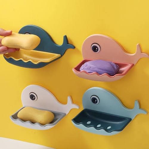 Jual Tempat sabun batang rak tempel kamar mandi Kotak sabun Ikan Paus ...