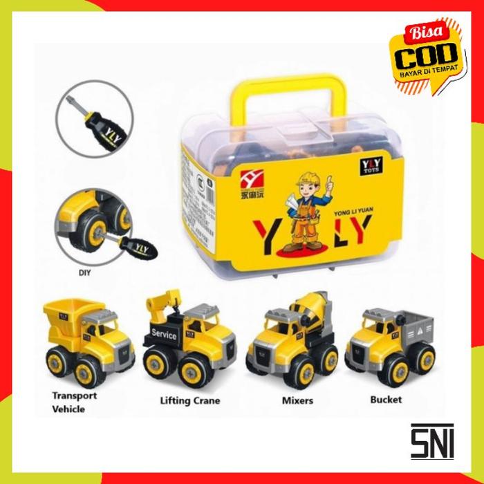 Jual Mainan maenan anak laki laki cowok 1 2 3 tahun Building Block DIY ...