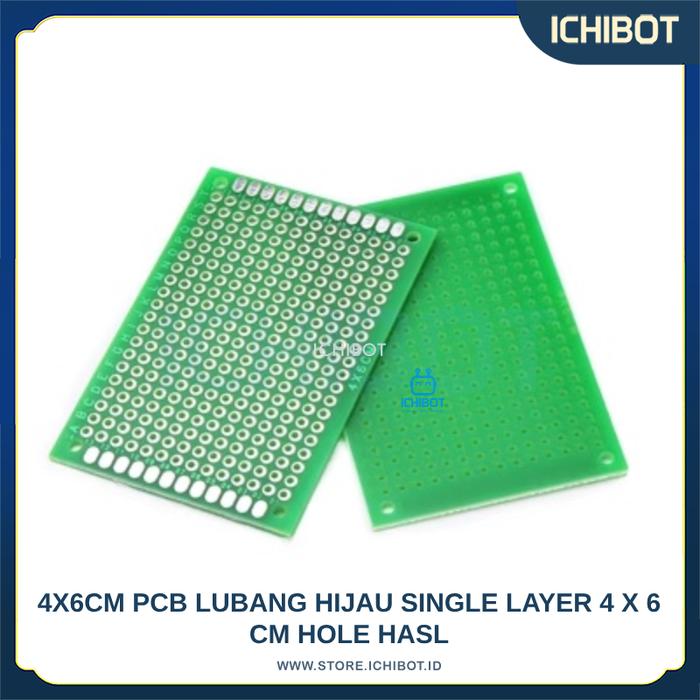 Jual 4x6cm PCB Lubang Hijau Single Layer 4 x 6 cm Hole HASL - Kab ...