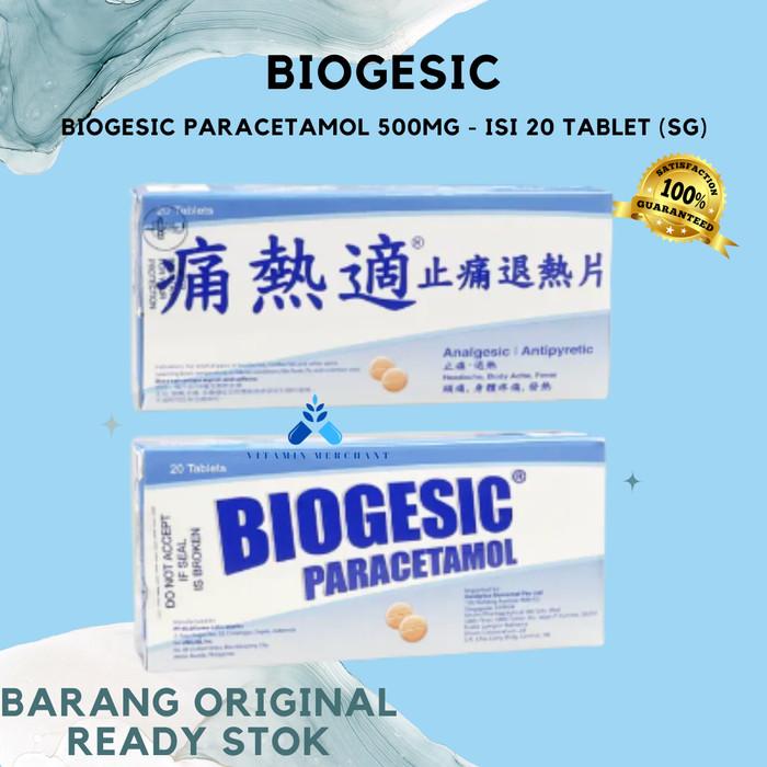 Jual Biogesic Paracetamol 500mg Tablet 20's/Box (SG) - Kota Surabaya ...