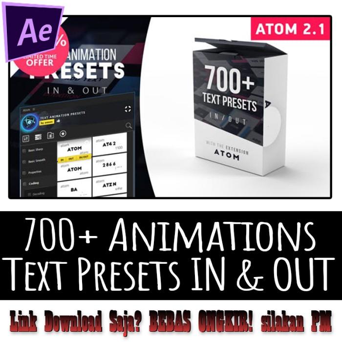 Jual AtomX Animation Text Presets IN & OUT Template After Effects - Kab. Bekasi - Kasitros ...