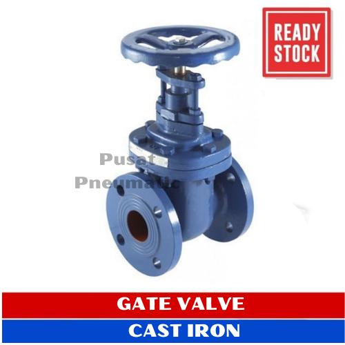 Jual 8" Gate Valve Cast Iron Type Flange JIS 10K Size 8 Inch DN 200 ...