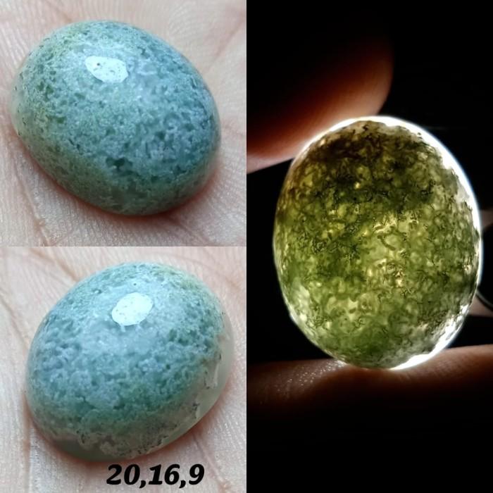 Jual Natural Akik Batu Lumut Hijau Motif Gambar Hutan Pohon Segar Antik ...