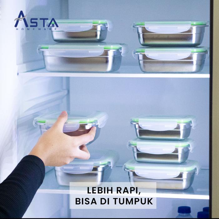 Jual Asta Kotak Makan Lunch Box Bento Penyimpanan Kotak Stainless Steel ...