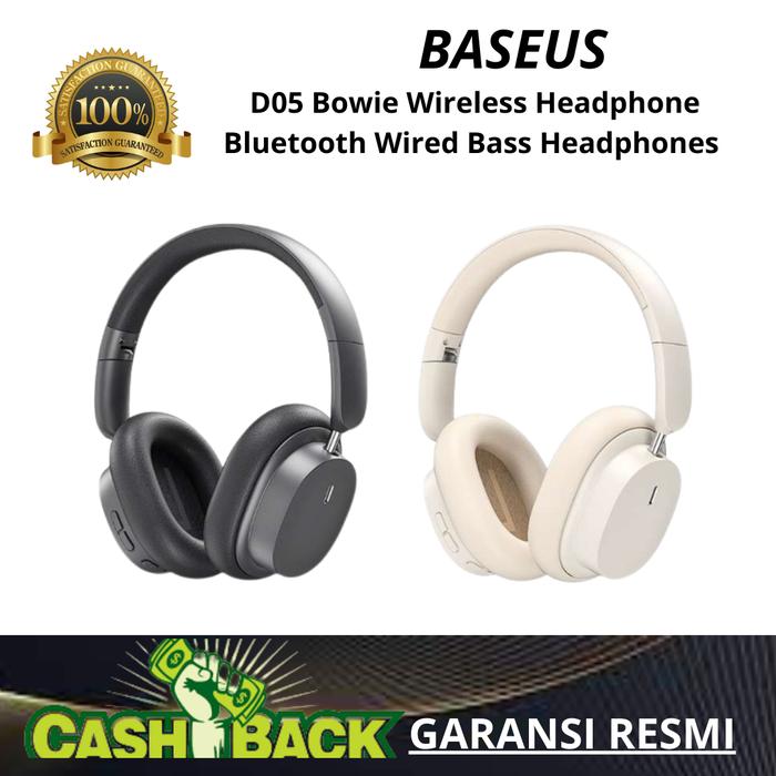 Jual Baseus D05 Bowie Wireless Headphone Bluetooth Wired Bass ...