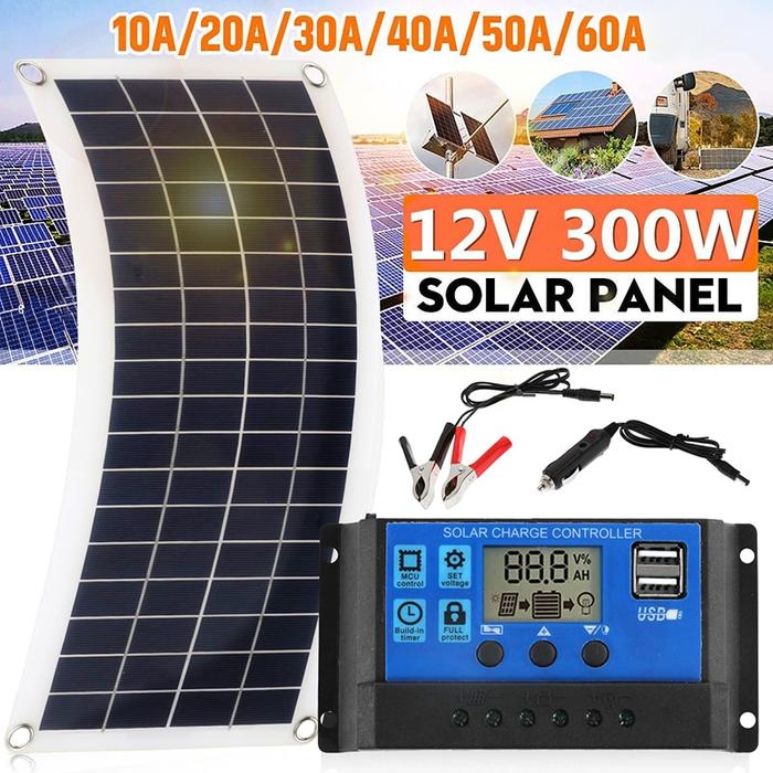 Jual Kit Panel Surya 300W Portabel, 12V Usb Antarmuka Pengisian Papan ...