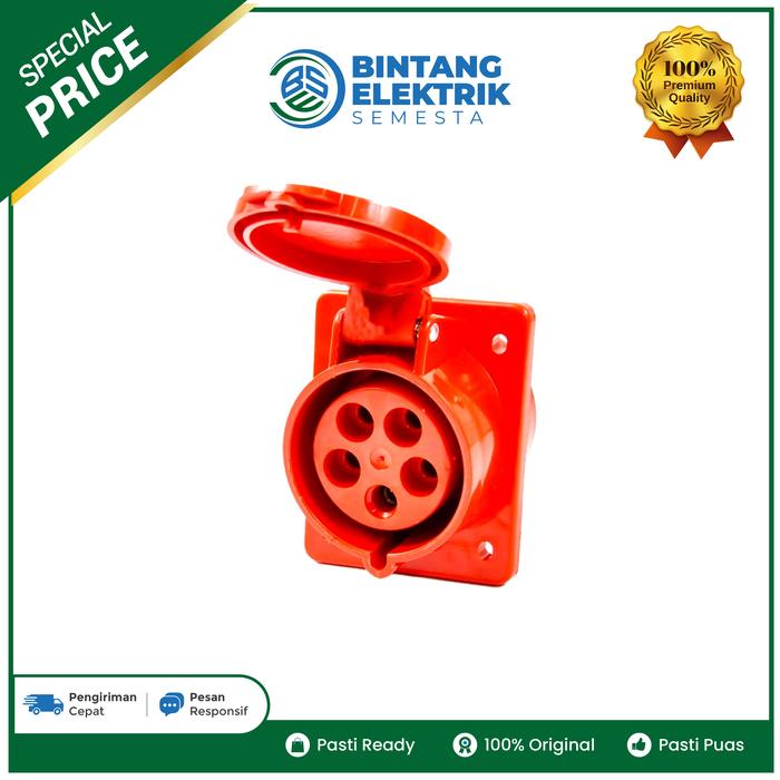 Jual Stop Kontak Genset 5 Pin 32A CEE 425 Industrial Panel Socket 32 A - Jakarta Barat - Bintang ...