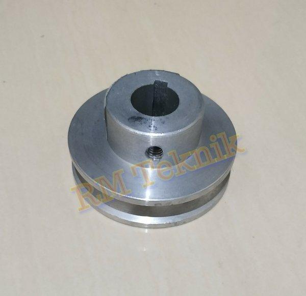 Jual Pulley puli alumunium A1 - 3 inch as 20 mm pully alumunium - Kab ...