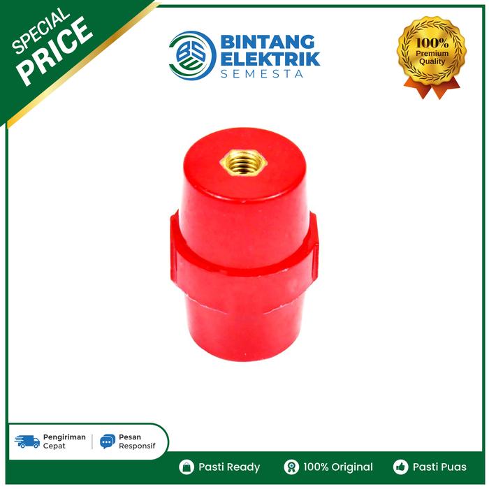 Jual Isolator Busbar Holder SM-51 Insulator Silinder M8 Merah - Jakarta Barat - Bintang Elektrik ...