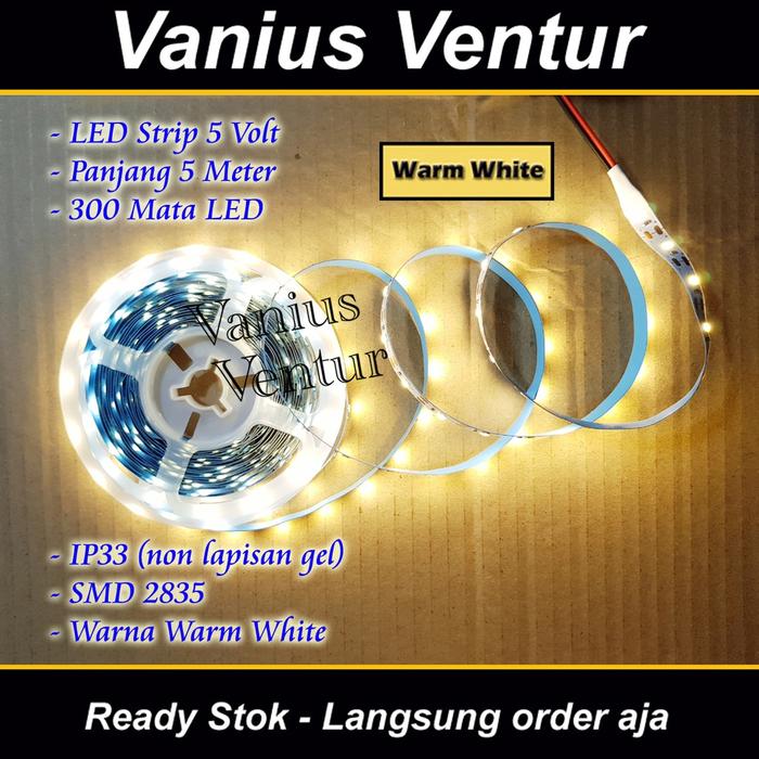 Jual Jual LED Strip 5 Volt WARM WHITE Limited - Jakarta Barat ...