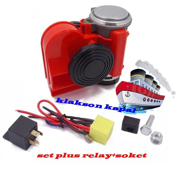 Jual KLAKSON KAPAL SET PLUS RELAY SATU UNIVERSAL ALL MOTOR - Jakarta ...