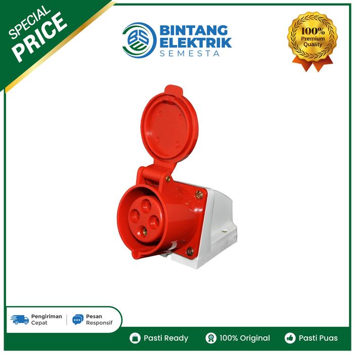 Jual Stop Kontak Genset 4 Pin 32A CEE 124 Industrial Socket 32 A GROSIR - Jakarta Barat ...
