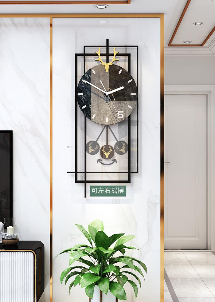 Jual Large Wall Clock Pendulum Watch Hanging On The Wall Modern Quartz ...