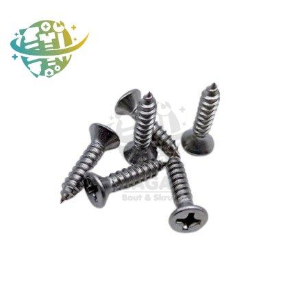 Jual Skrup stainless kepala 4 6 dan 8 mm (20pc) A.SS Screw taping ...